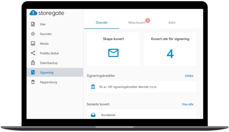 Sign digitally | Storegate